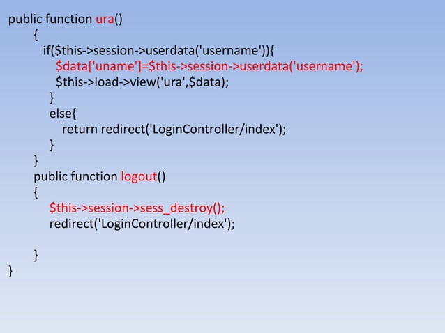 24 Codeigniter Simple Login With Sessions Ppt