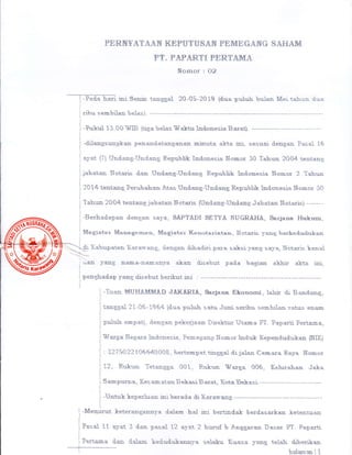 24. akta pkps no. 02 tgl 20 5-2019 | PDF
