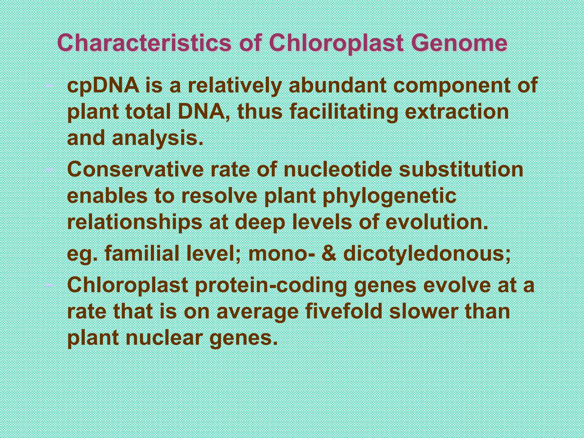 Chloroplast DNA | PPT