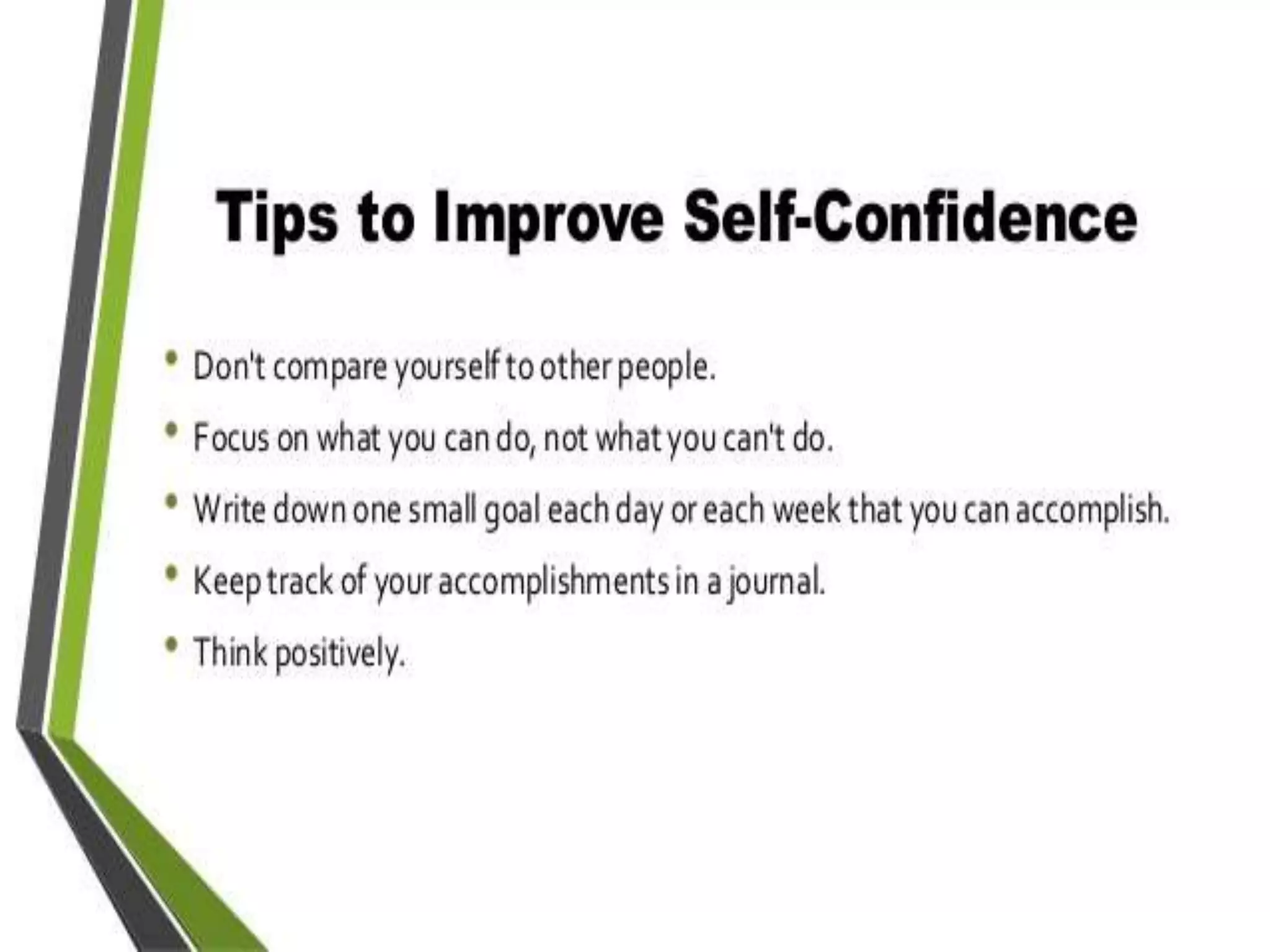 SELF CONFIDENCE | PPT