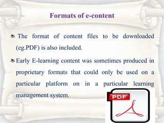 Formats of e-content - R.D.Sivakumar | PPT