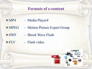 Formats of e-content - R.D.Sivakumar | PPT