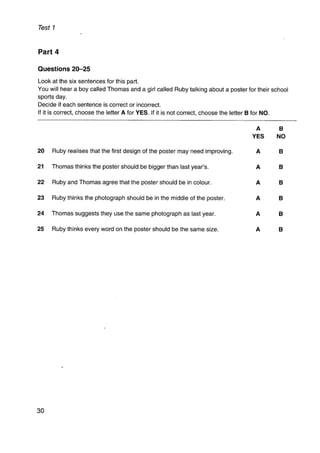 24.08.21 cambridge pet (examination papers for school 1) - reading ...