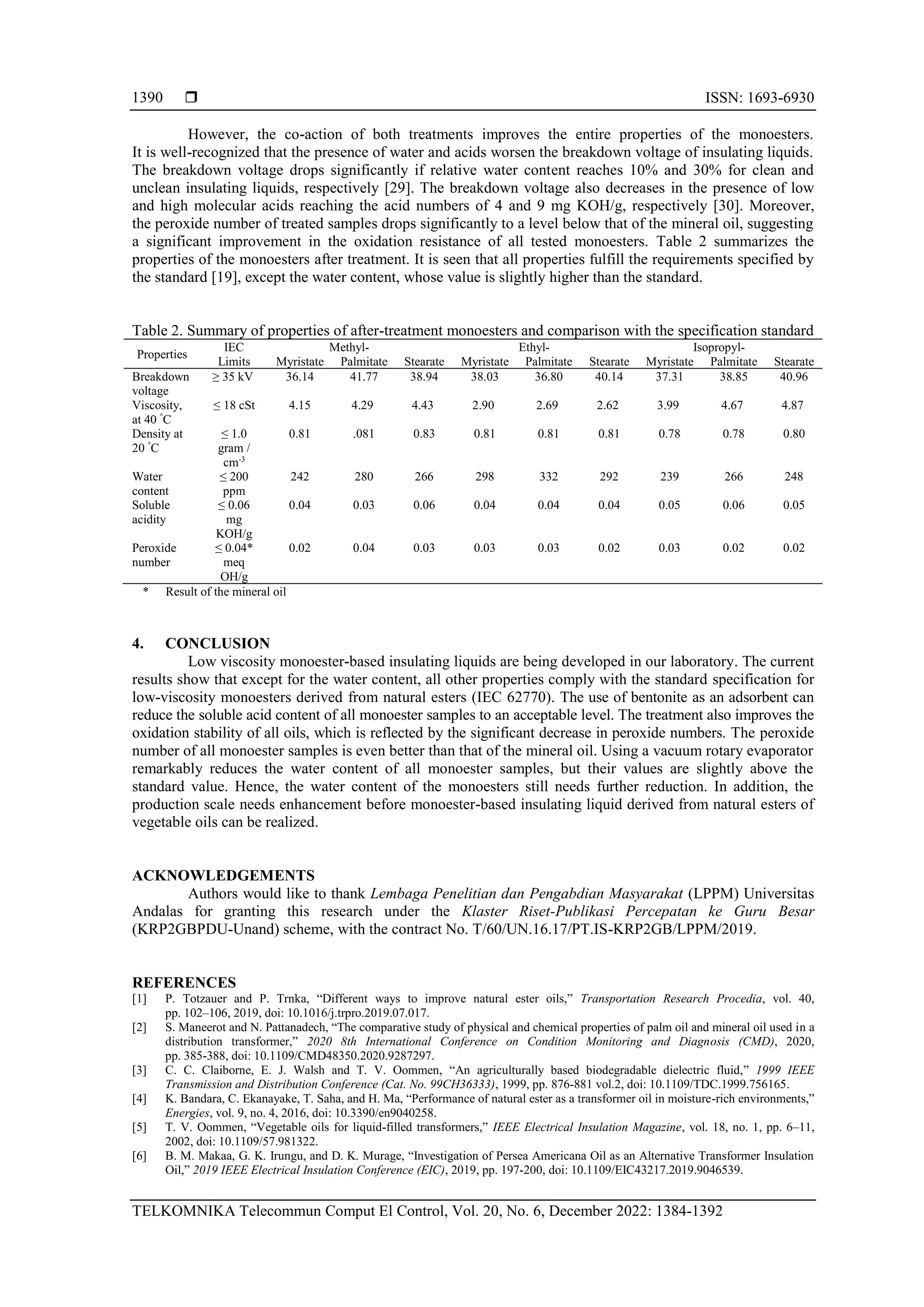 Monoesters for transformer insulating liquid | PDF