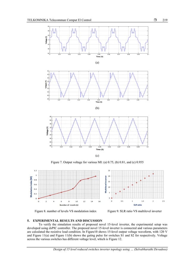 Design of 15 level reduced switches inverter topology using ...