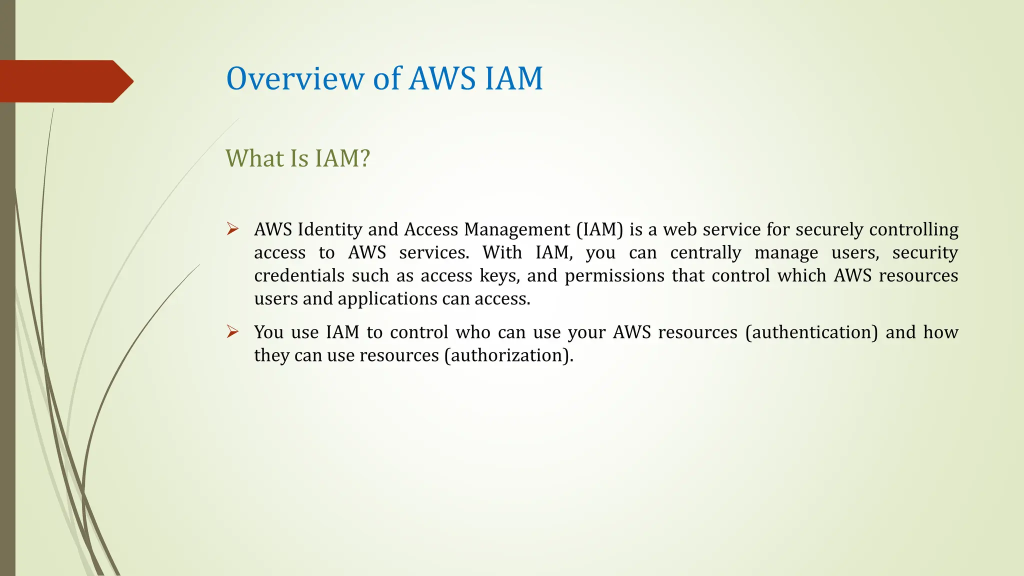 AWS Identity and access management for users | PPTX