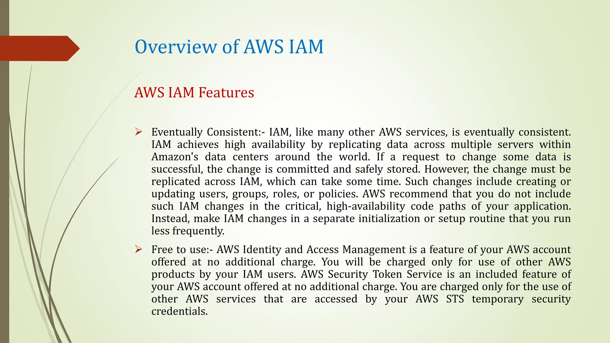 AWS Identity and access management for users | PPTX