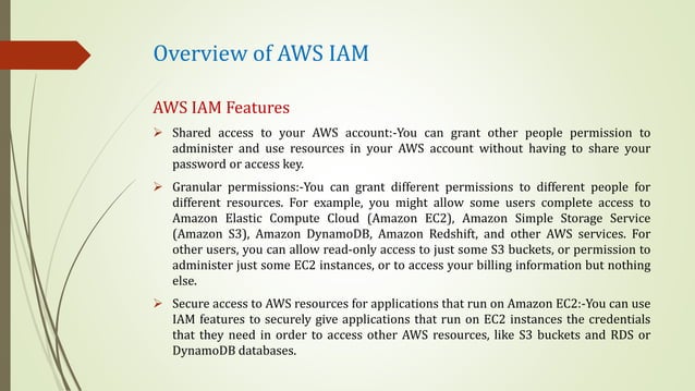 AWS Identity and access management for users | PPTX | Cloud Computing ...