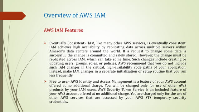 AWS Identity and access management for users | PPTX | Cloud Computing ...