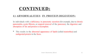 DPT - Biochemistry & Genetics - II (Metabolism of Proteins) Digestion ...