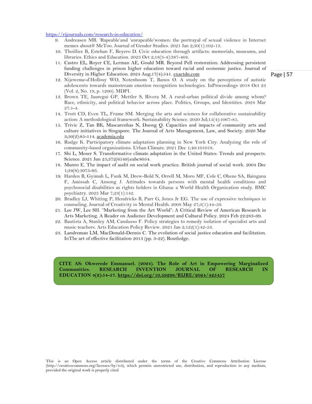 The Role of Art in Empowering Marginalized Communities (www.kiu.ac.ug ...