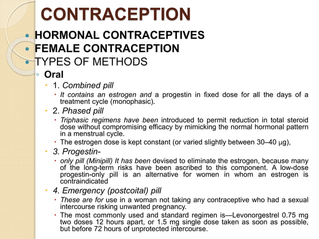 Contraceptives | PPT