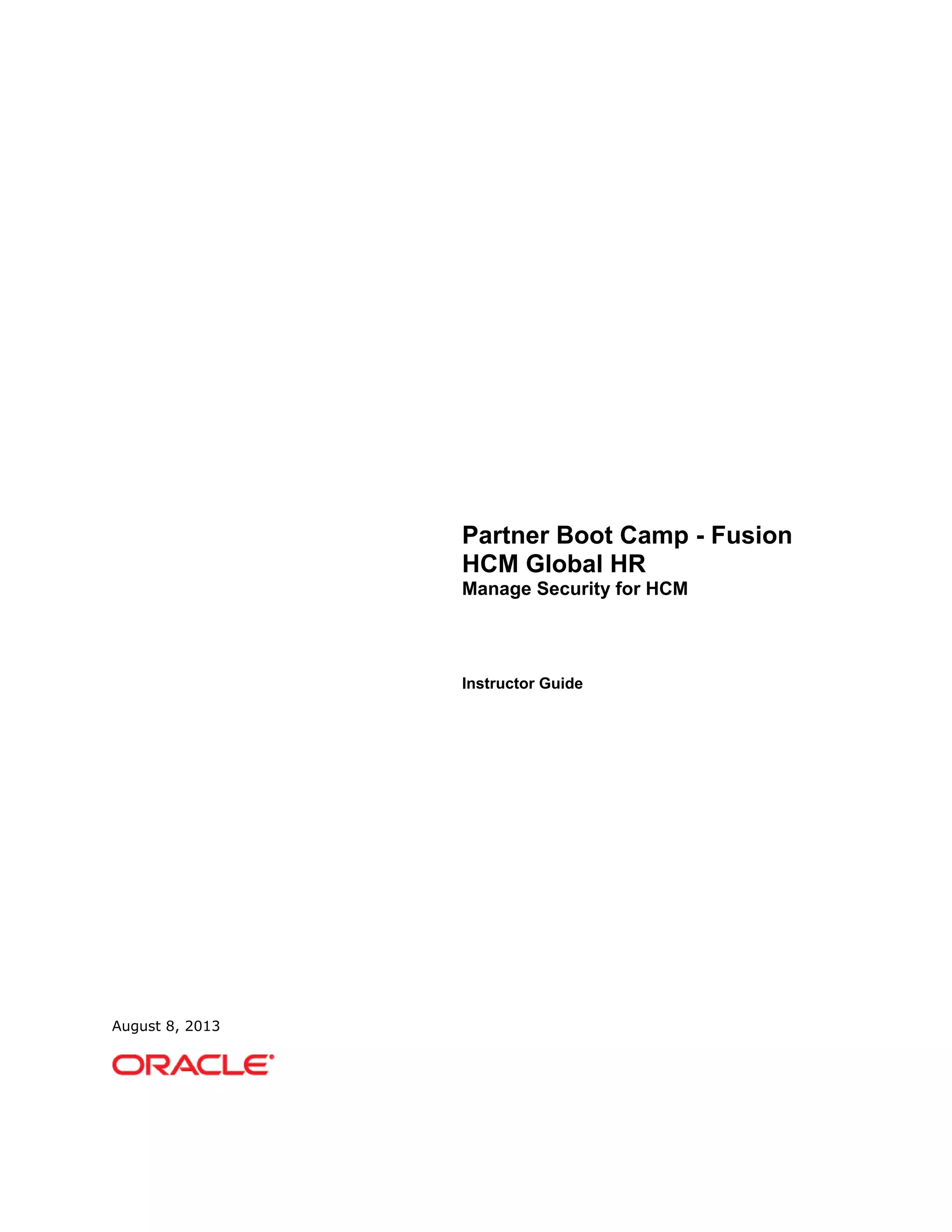 24 define security for hcm | PDF