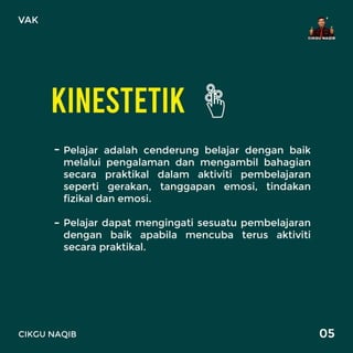GAYA PEMBELAJARAN VAK (Visual, Auditori, Kinestetik) | PDF