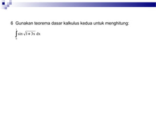 Powerpoint Kalkulus Tentang Integral tentu beserta contoh dan soal soal ...