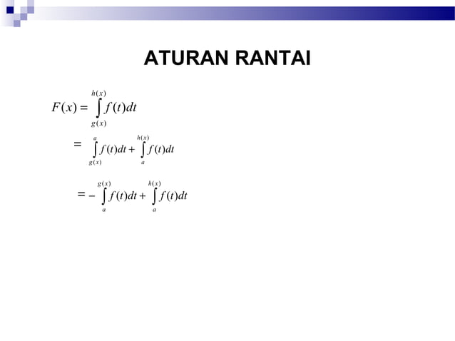 Powerpoint Kalkulus Tentang Integral tentu beserta contoh dan soal soal ...