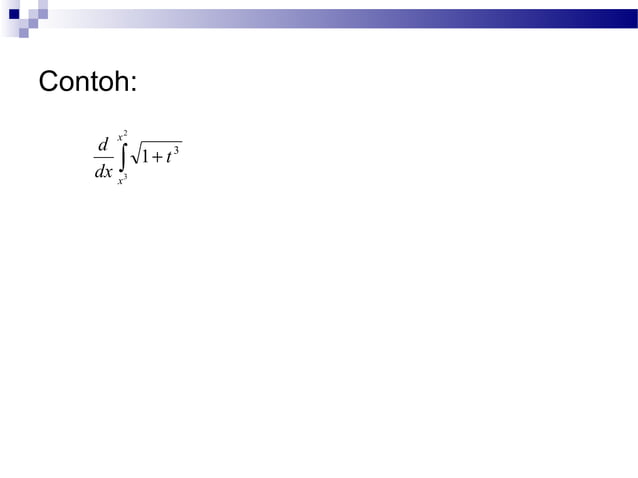 Powerpoint Kalkulus Tentang Integral tentu beserta contoh dan soal soal ...