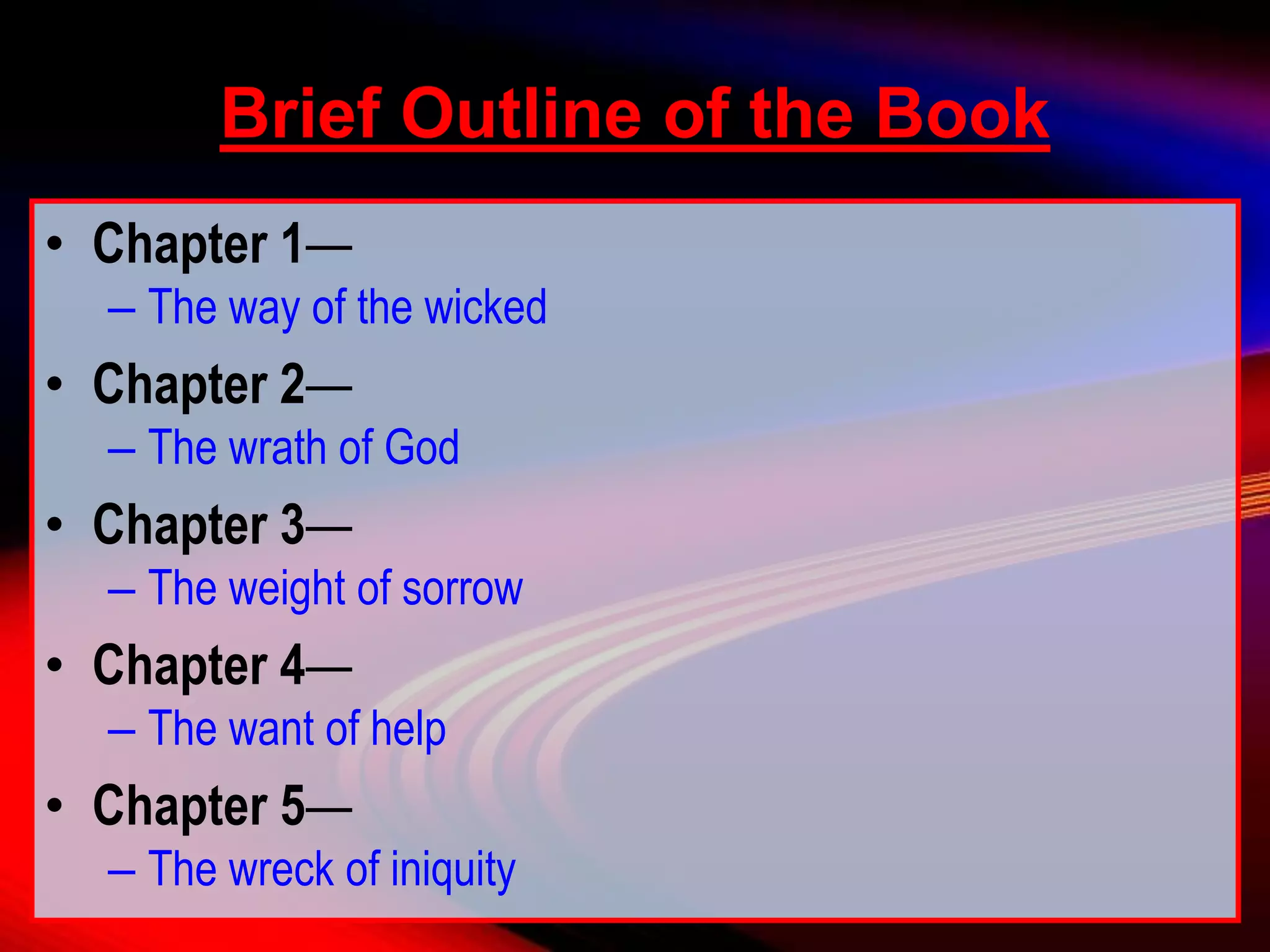 Jeremiah:The Weeping Prophet | PPT