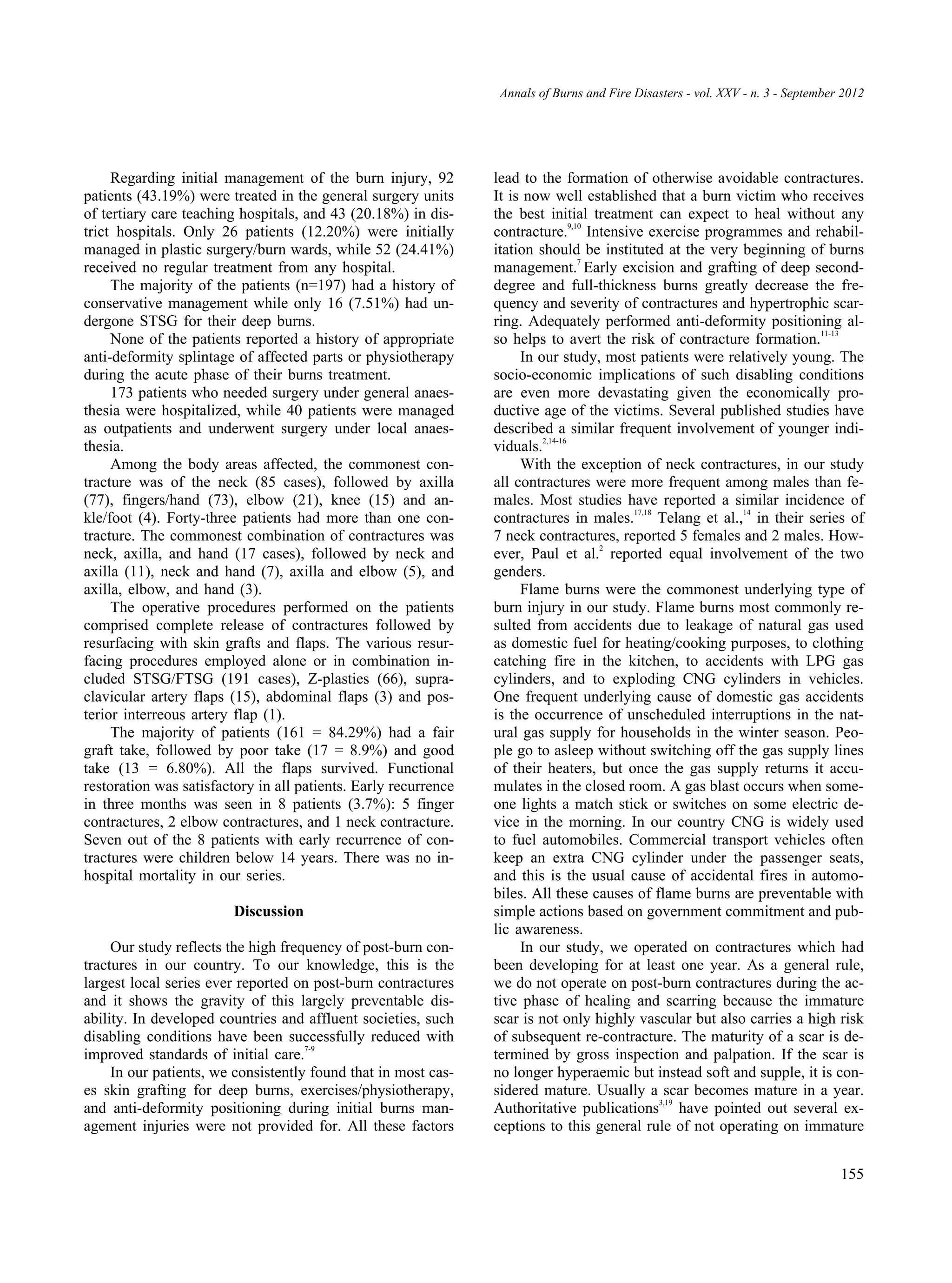 Post burn contractures | PDF