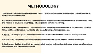 Synthesis and Characterization of doped titanium dioxide nanoparticles ...