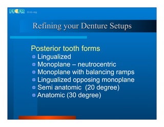 24.refine denture setup | PDF