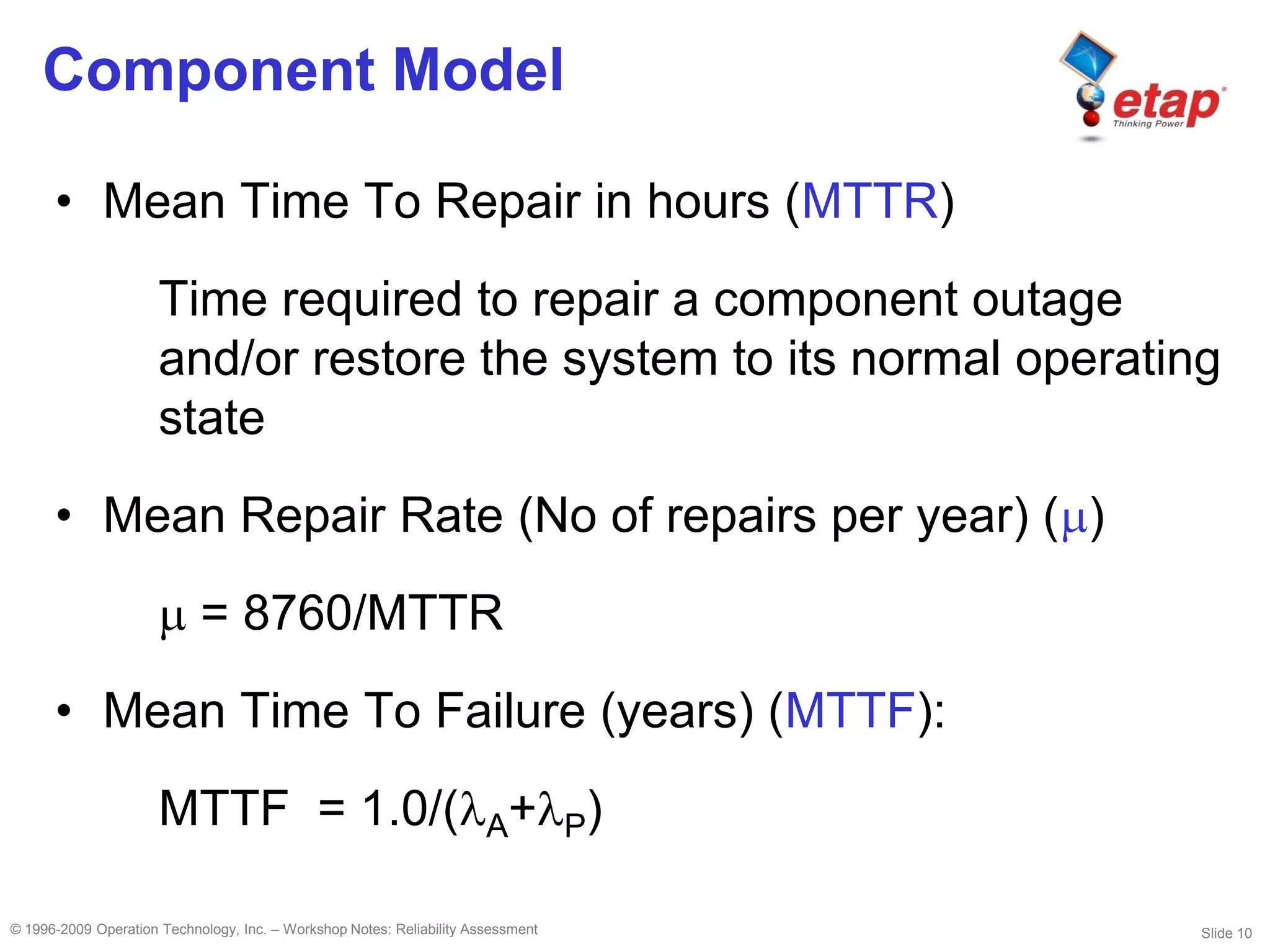 ETAP - reliability assesment | PDF