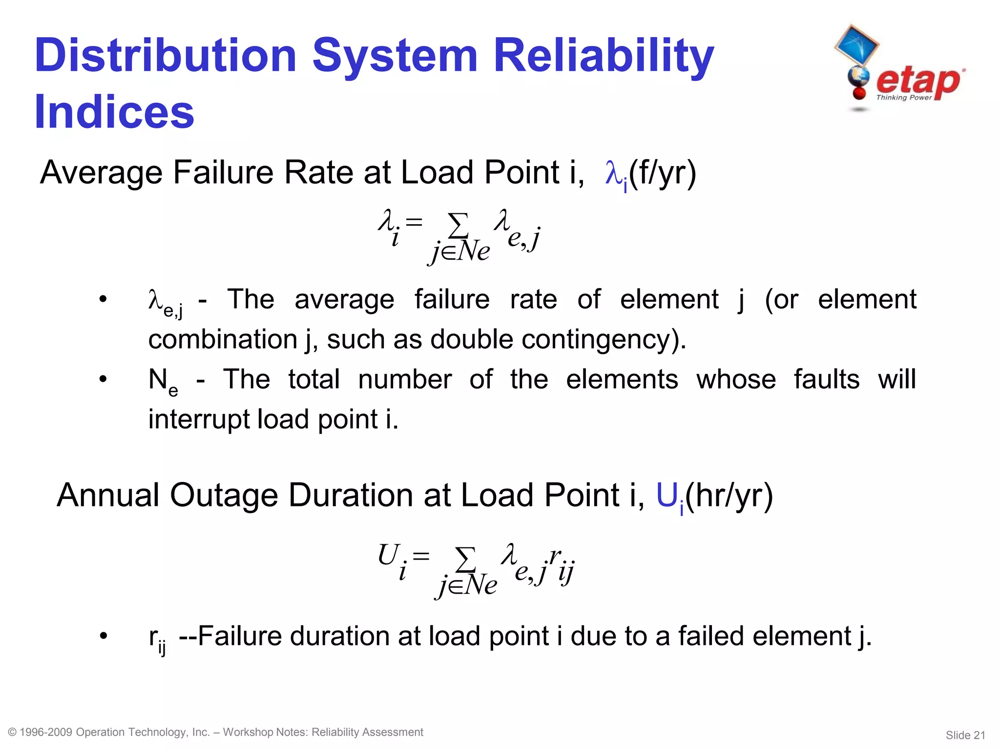 ETAP - reliability assesment | PDF