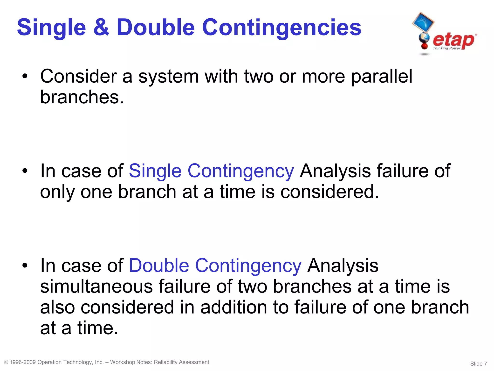 ETAP - reliability assesment | PDF