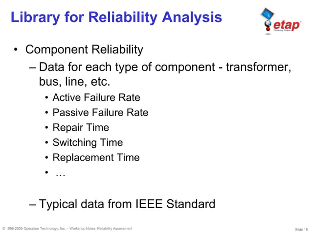 ETAP - reliability assesment | PDF | Civil Engineering Industry ...