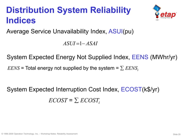 ETAP - reliability assesment | PDF | Civil Engineering Industry ...