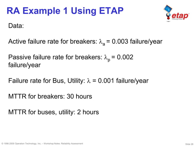 ETAP - reliability assesment | PDF | Civil Engineering Industry ...