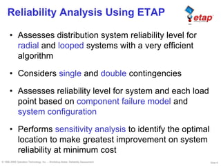 ETAP - reliability assesment | PDF