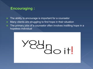 Types of Counseling, Process of Counseling and Qualities of a good ...