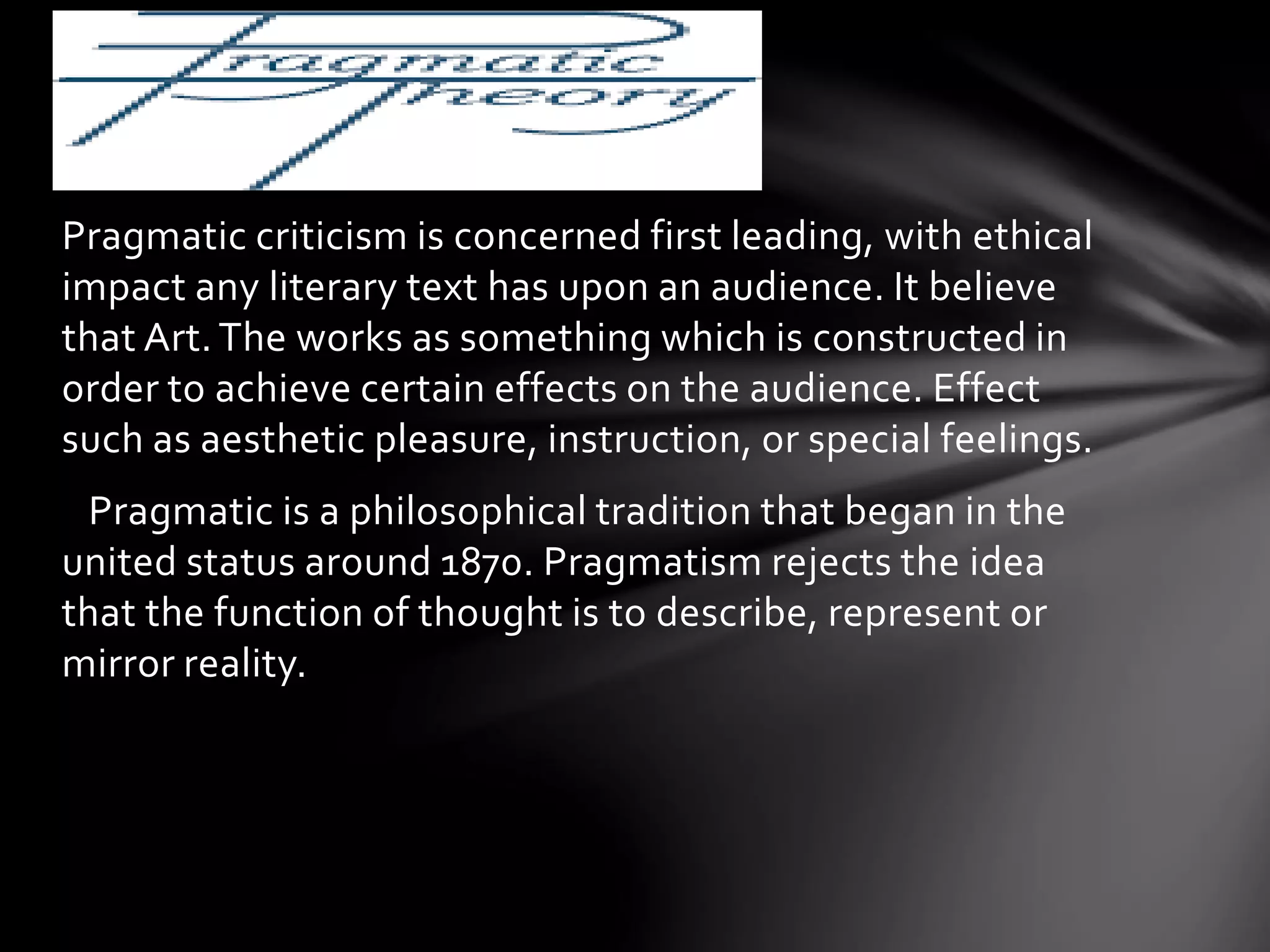 Introduction to Mimetic Theory and Pragmatic Theory | PPT