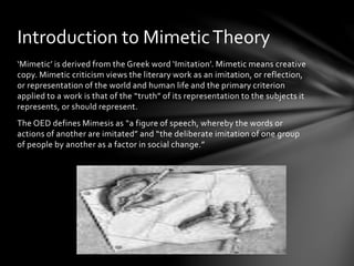 Introduction to Mimetic Theory and Pragmatic Theory | PPT