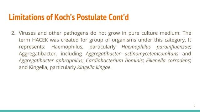 KOCH'S POSTULATE: an extensive over view.pptx | Infectious Diseases ...