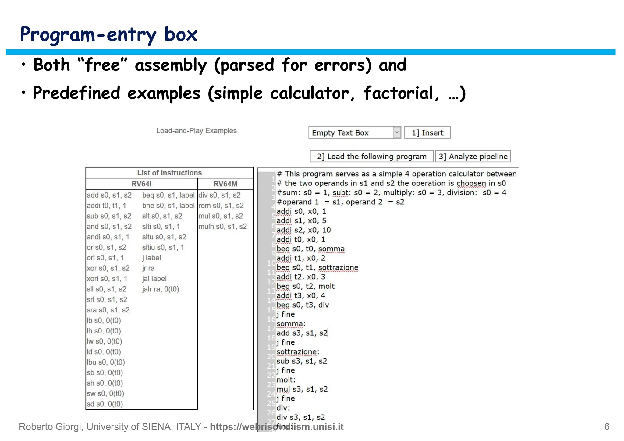 WebRISC-V A web-based educational simulator for visualising RISC-V pipeline content at runtime | PDF