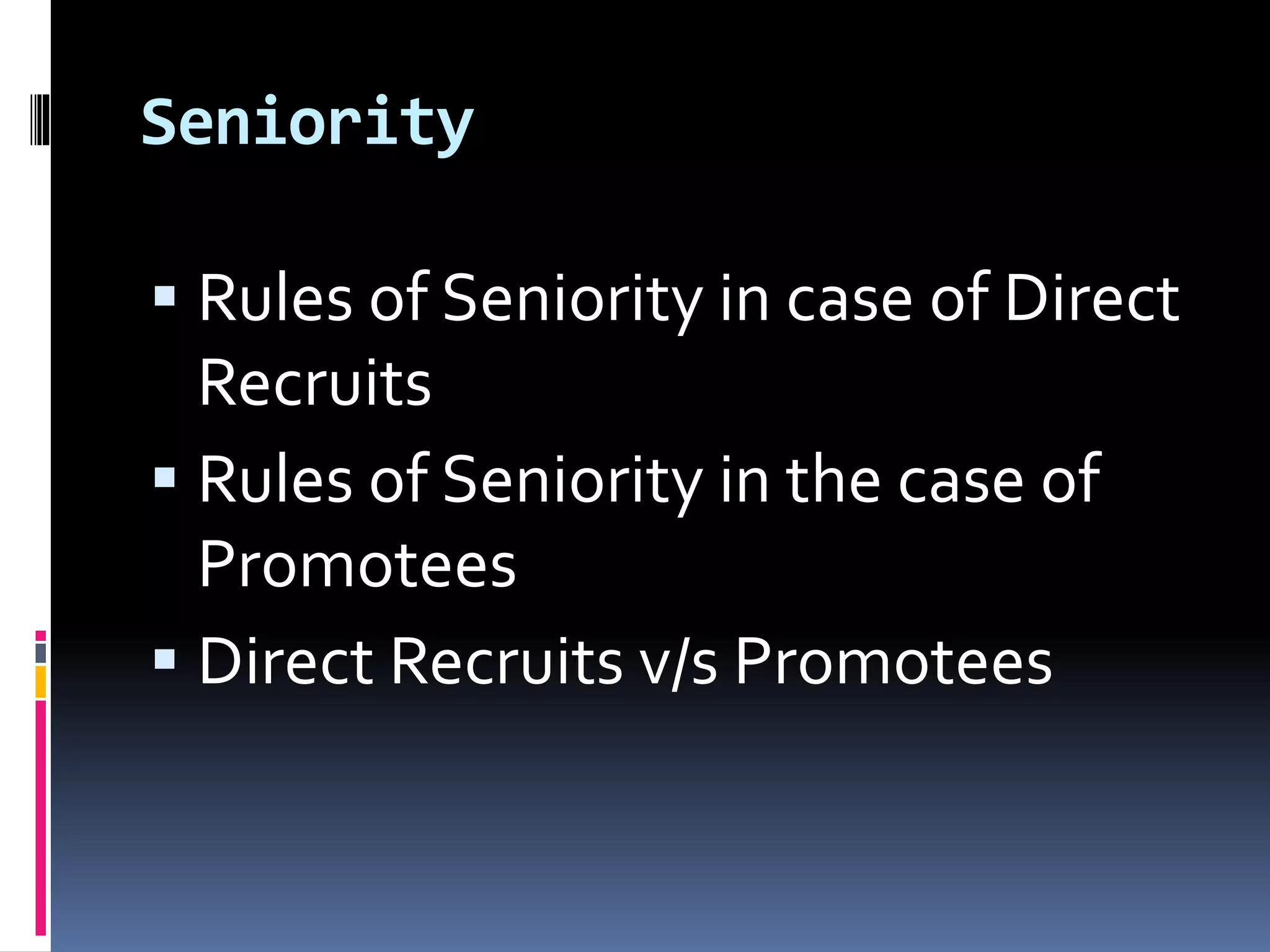 Seniority and Promotions | PPTX