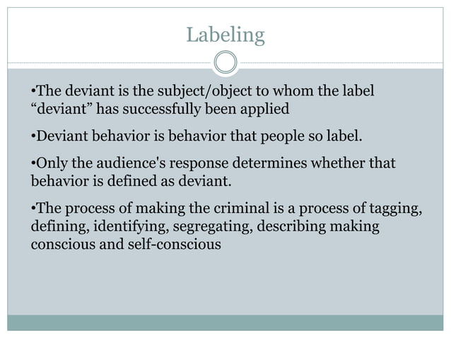 Labeling theory