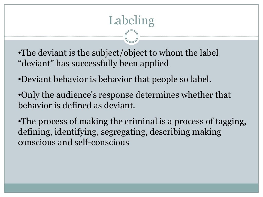 Labeling theory