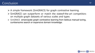 240304_Thuy_Labseminar[SimGRACE: A Simple Framework for Graph Contrastive Learning without Data ...
