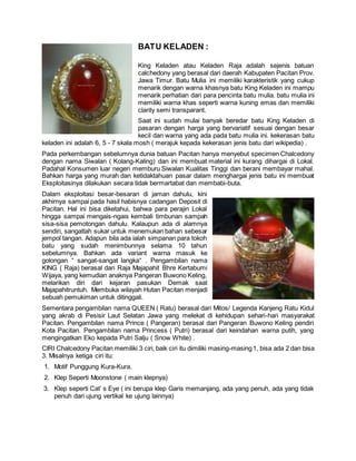 Gemstone Indonesia | PDF