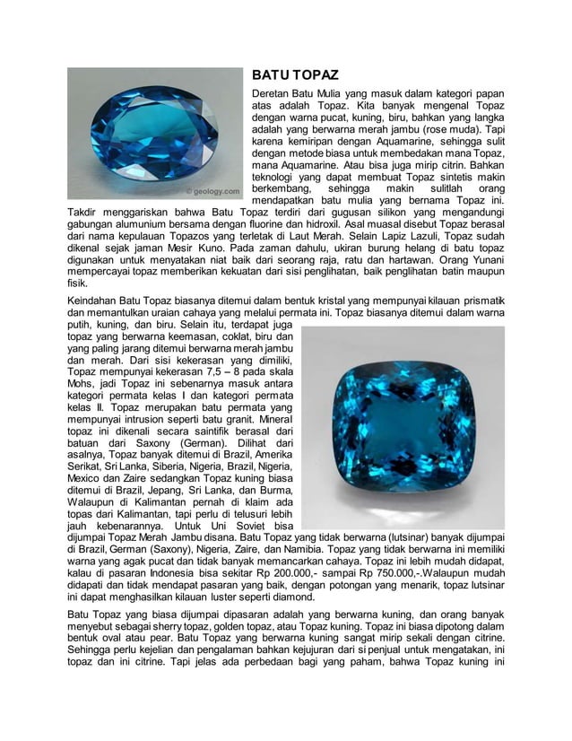 Gemstone Indonesia | PDF