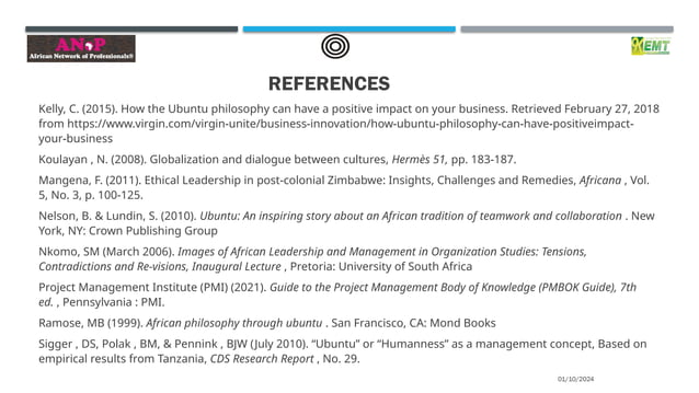 African Ubuntu Leadership Style - ANoP Webinar | PPSX | Business ...