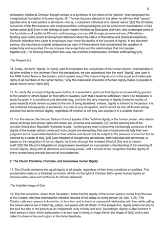 Pope Francis Teaching: Dignitas Infinita- On Human Dignity | PDF