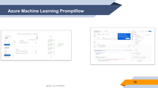 初探 Prompt Flow 開發生成式 AI 應用的利器 | R-Ladies Taipei | PDF