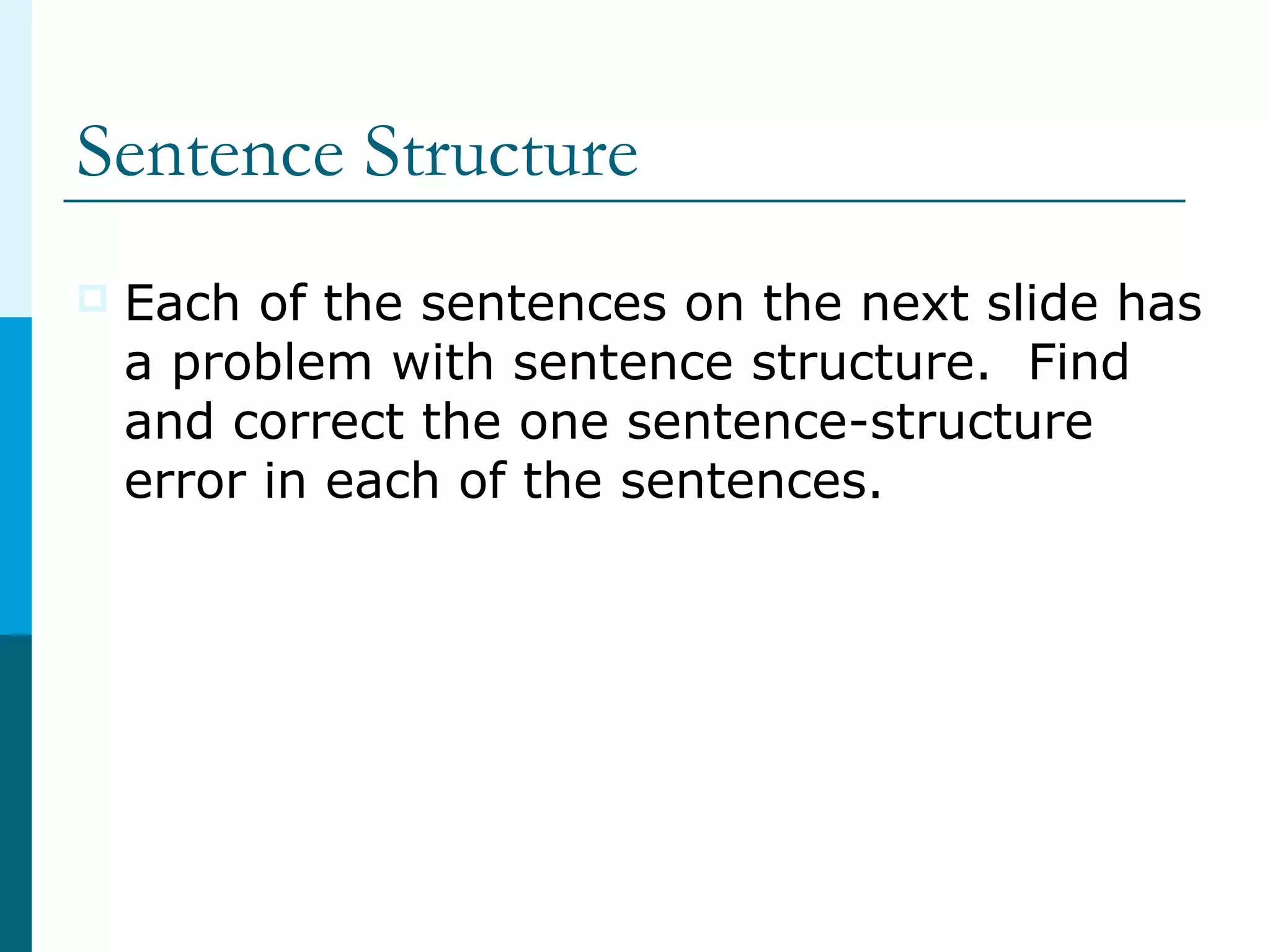 phrases, clauses, sentence structure | PPT