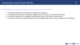 240610_Thuy_Labseminar[Rethinking Tokenizer and Decoder in Masked Graph Modeling for Molecules].pptx