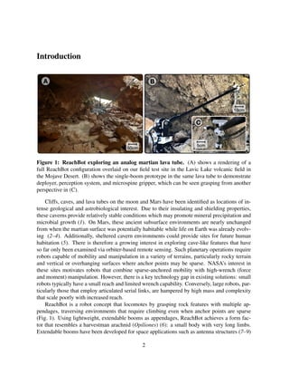 Locomotion as Manipulation with ReachBot | PDF