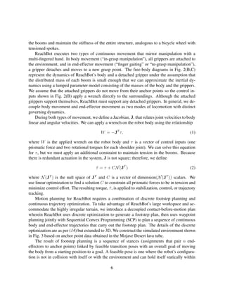 Locomotion as Manipulation with ReachBot | PDF